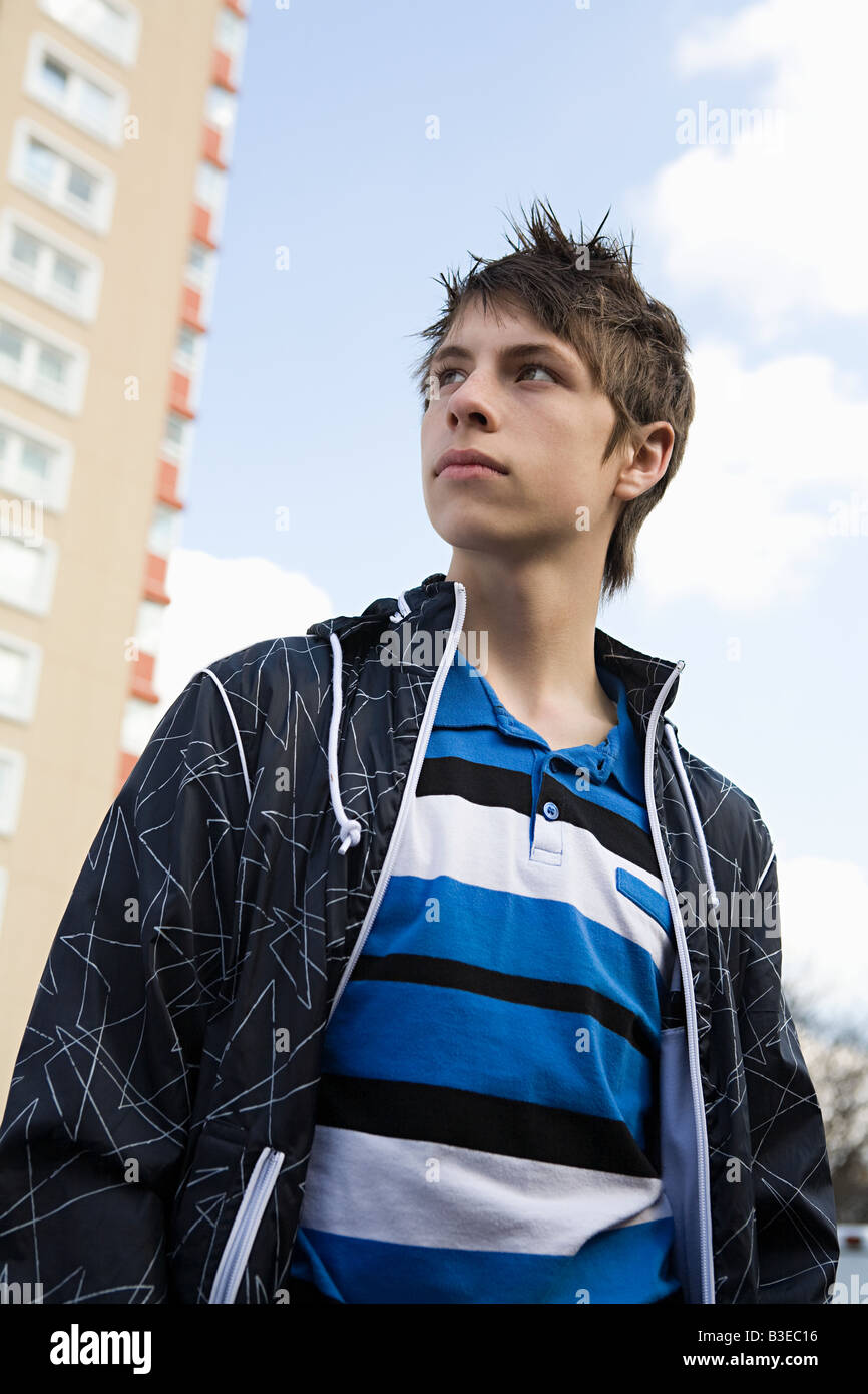 Portrait of a teenage boy Stock Photo - Alamy