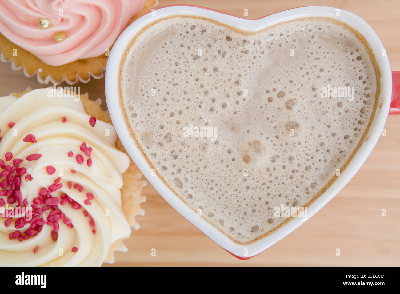 Coffee in a heart shaped cup Stock Photo - Alamy
