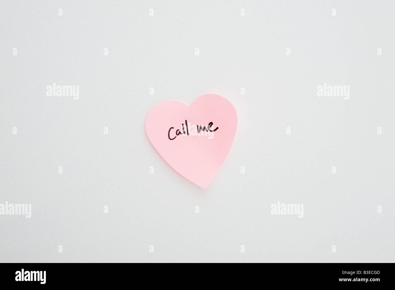 Heart shaped note Stock Photo - Alamy