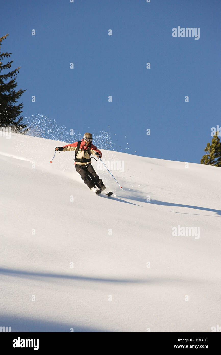 A man skiing Stock Photo - Alamy