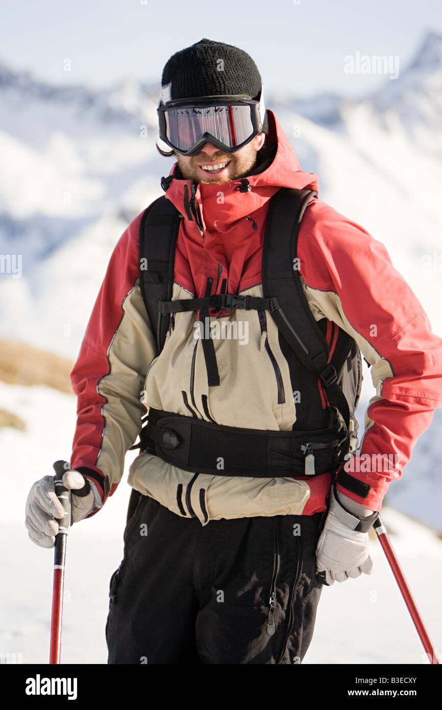 Portrait of a male skier Stock Photo - Alamy