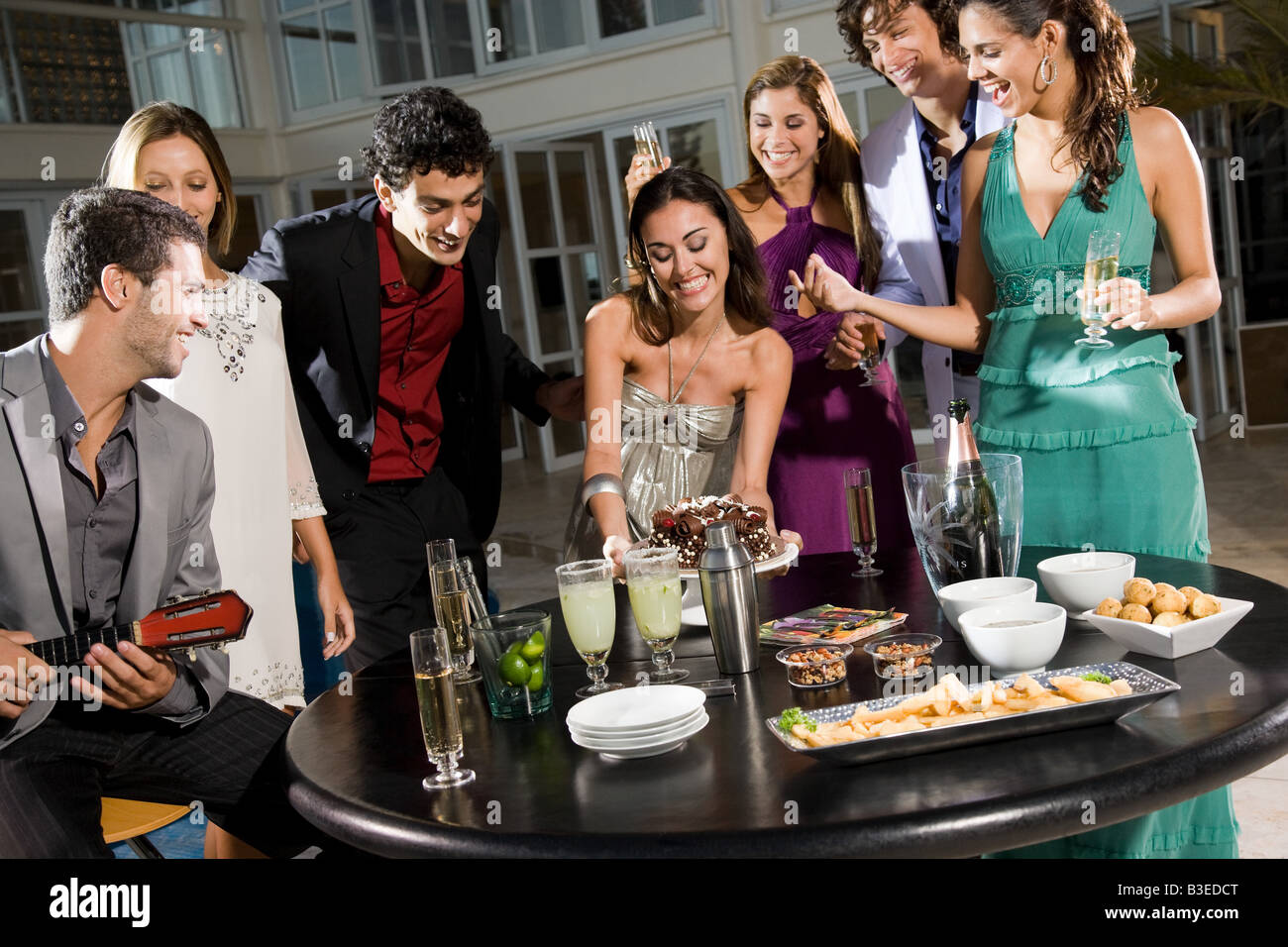 Woman preparing snacks hi-res stock photography and images - Alamy