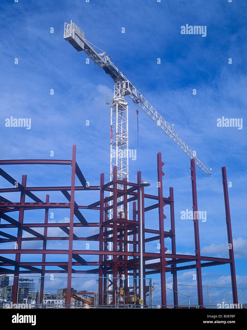 Crane and construction frame Stock Photo - Alamy