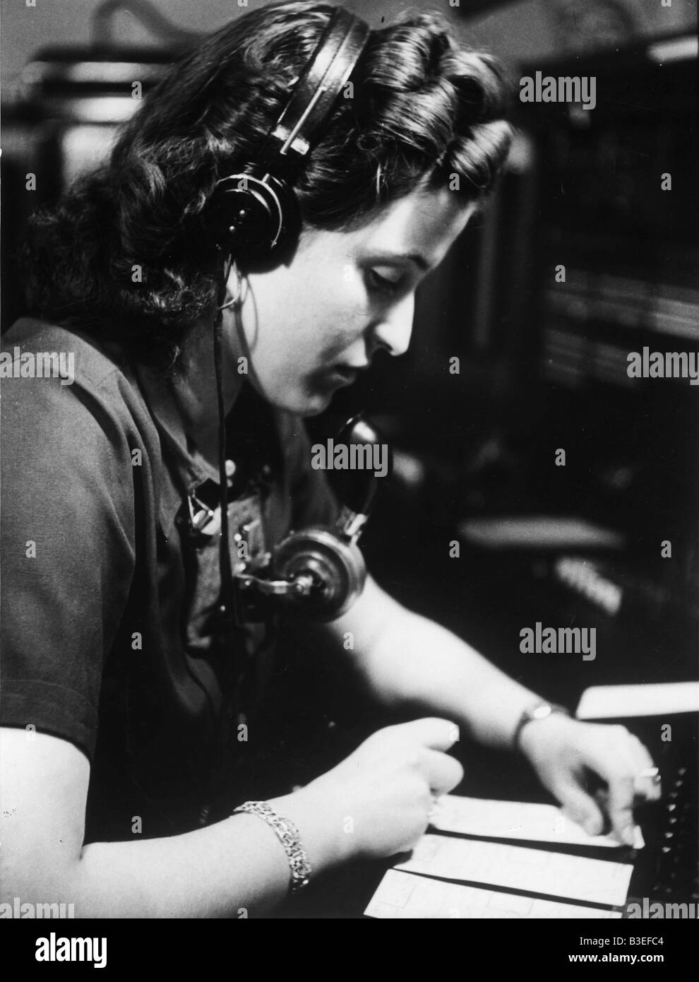 Switchboard operator Black and White Stock Photos & Images - Alamy