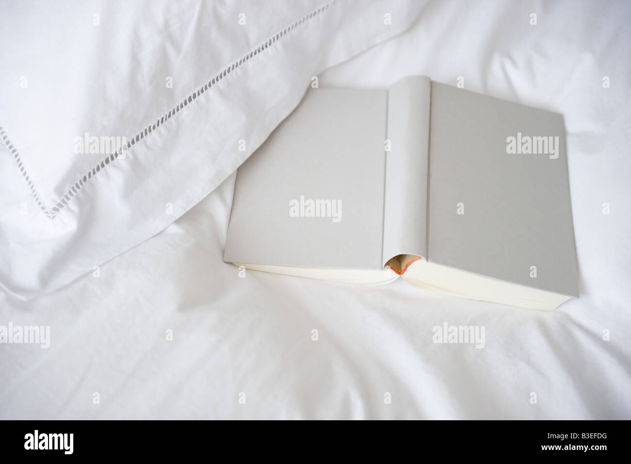 Book on a bed Stock Photo - Alamy
