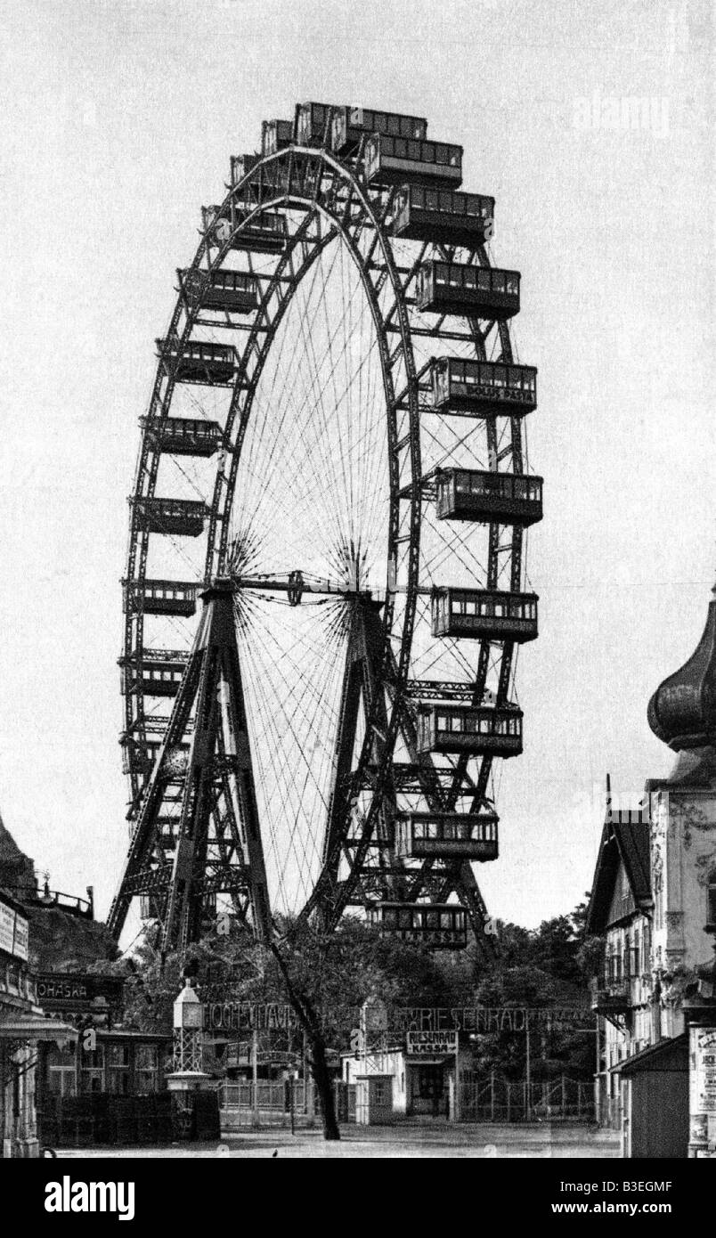 geography / travel, Austria, Vienna, parks, Prater, big wheel, circa ...