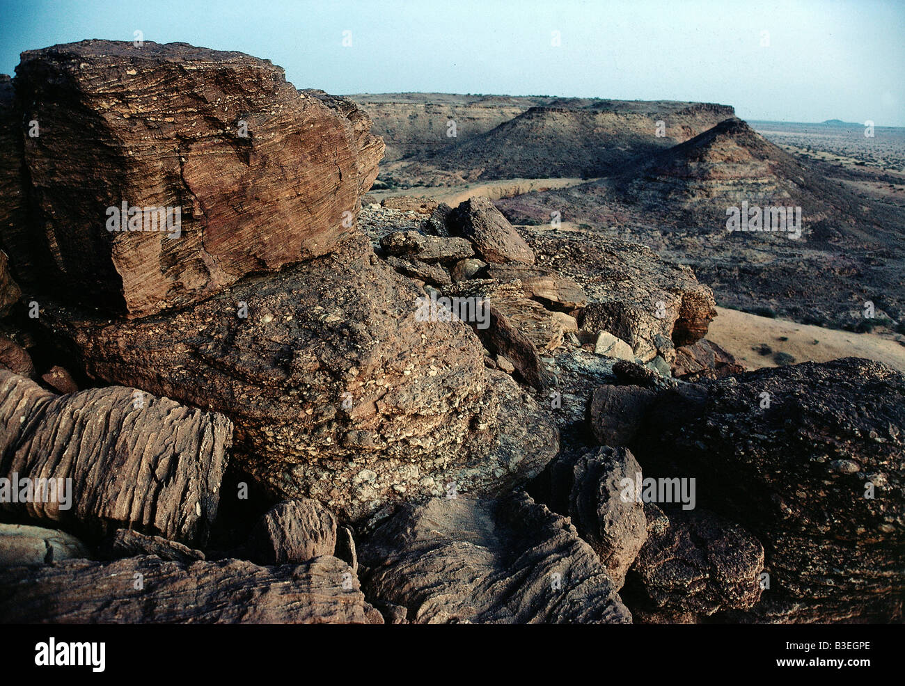 geography / travel, Sudan, province Darfur, mountain with sandstone ...