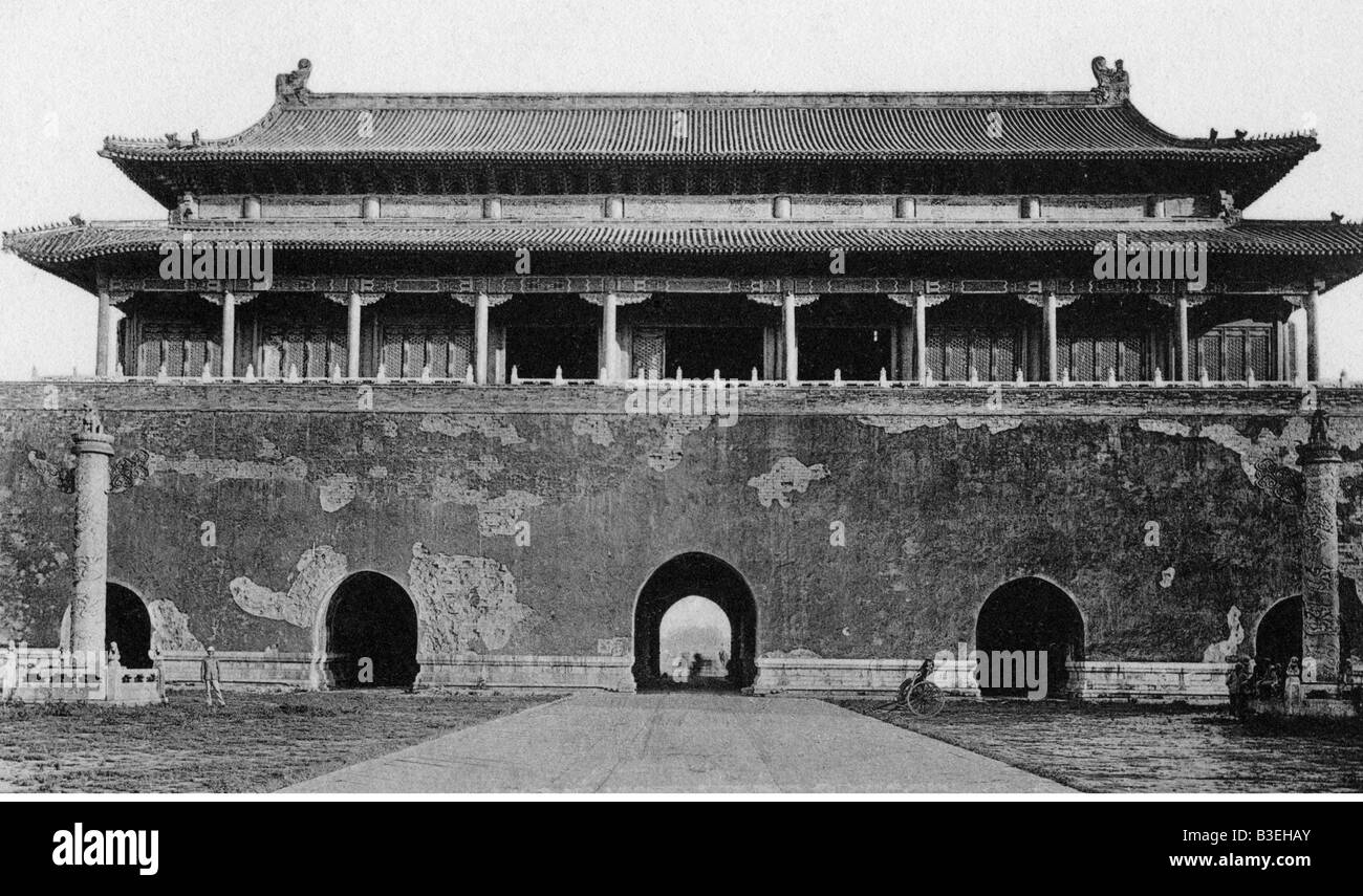 geography / travel, China, Beijing, Forbidden City, second gate, built ...