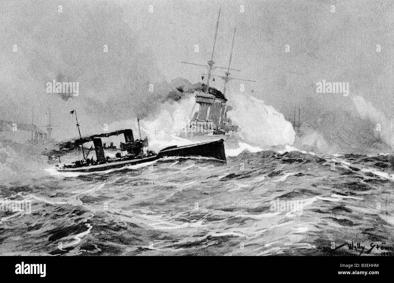 events, First World War / WWI, naval warfare, attacking torpedo boat ...