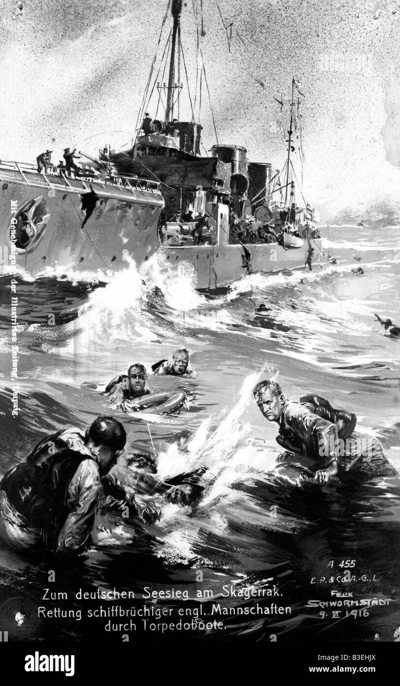 events, First World War / WWI, naval warfare, Battle of Jutland 31.5. ...