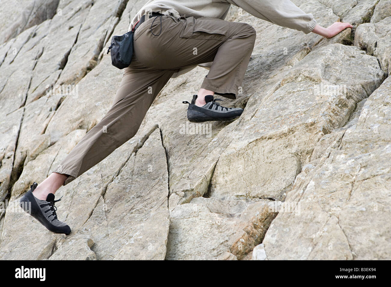 A person rock climbing Stock Photo - Alamy