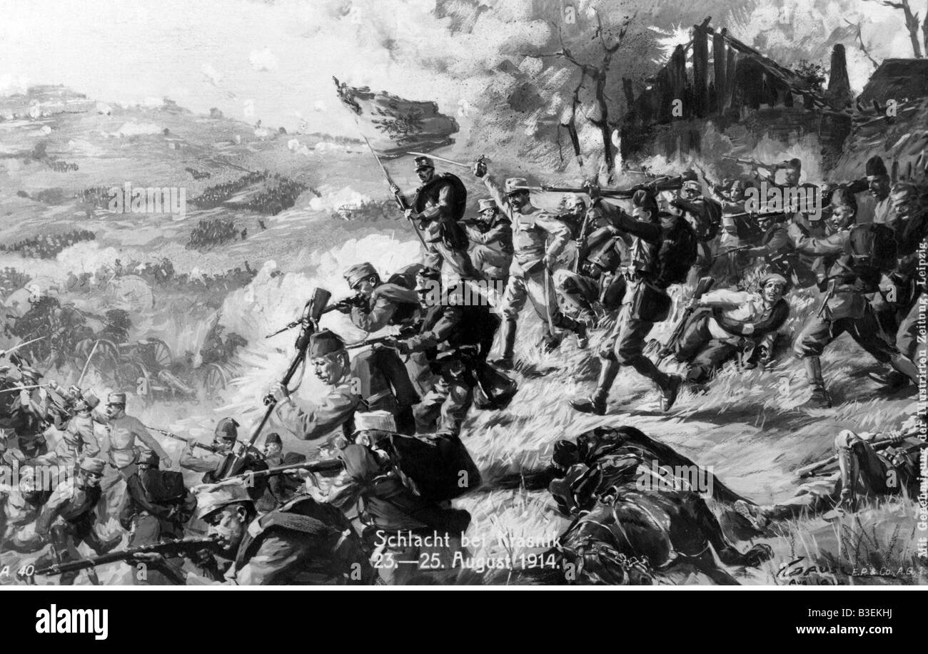 events, First World War / WWI, Eastern Front, Poland, Battle of Krasnik ...