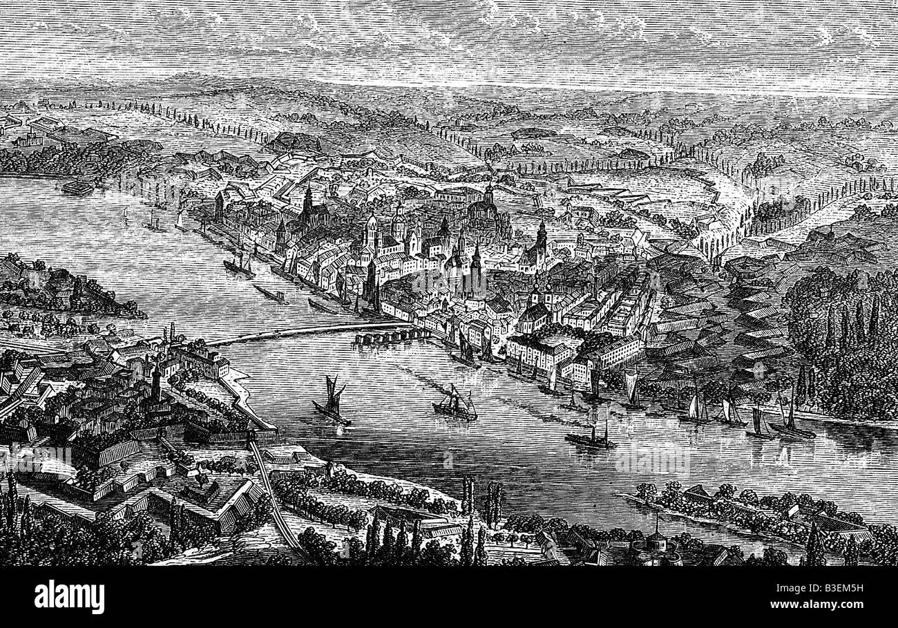 geography / travel, Germany, Mainz, city views / cityscapes, Rhine ...