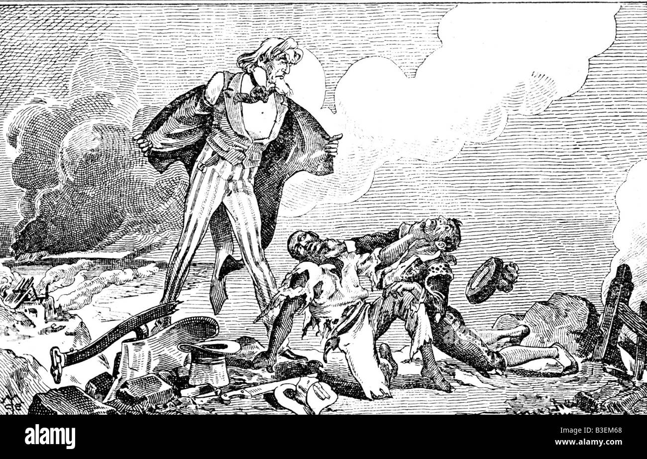 Spanish-American War 1898, caricature, Uncle Sam is intermingling in ...