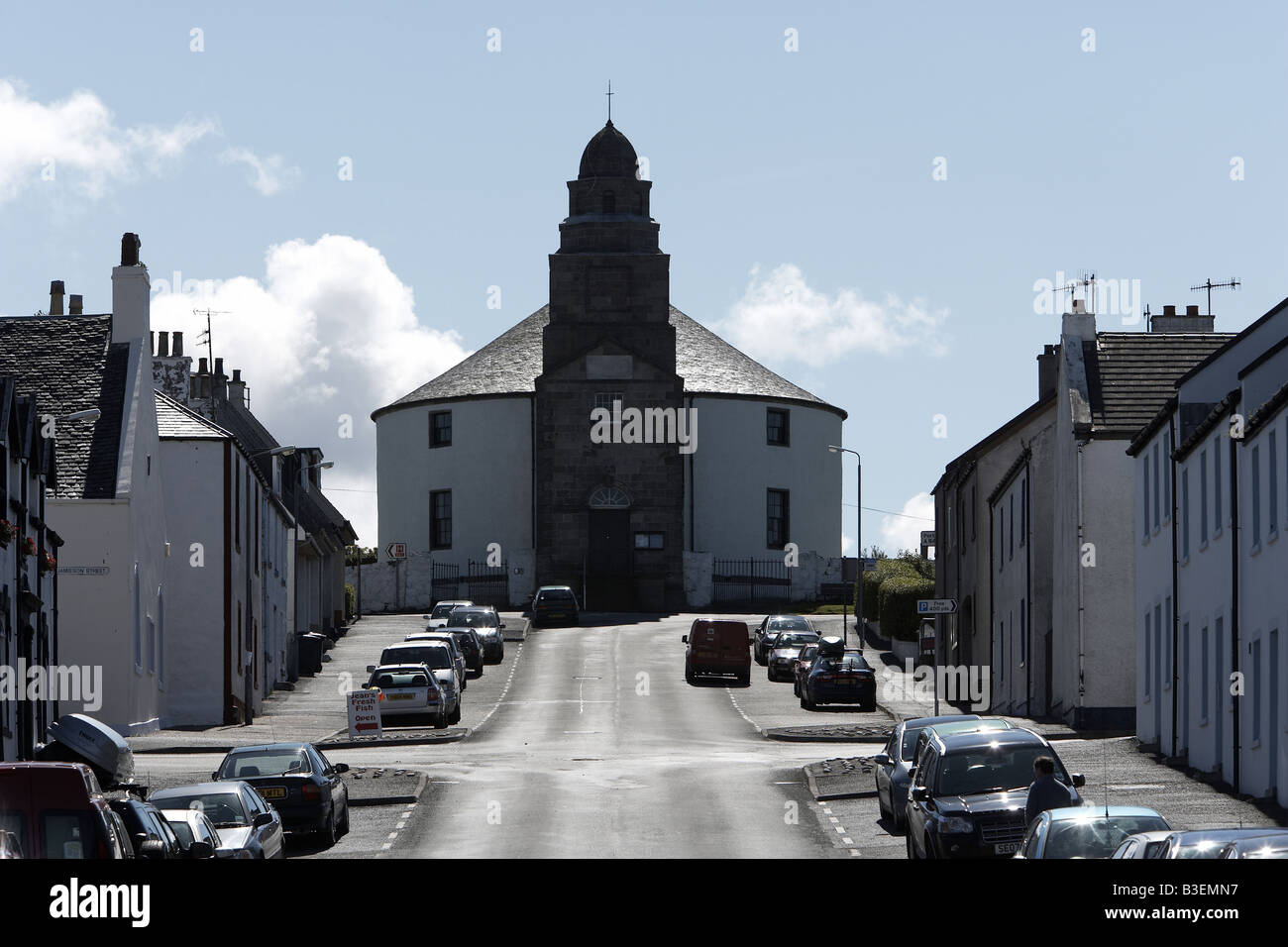 The round church Bowmore Islay Hebrides Scotland UK Stock Photo - Alamy