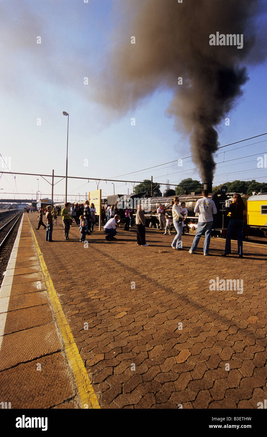 Passengers on nostalgic steam train experience Stock Photo - Alamy
