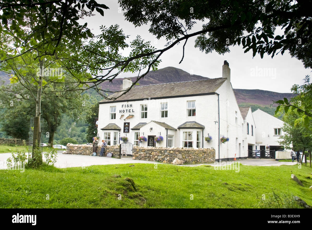 Lake district Cumbria Buttermere the Fish Hotel Stock Photo - Alamy