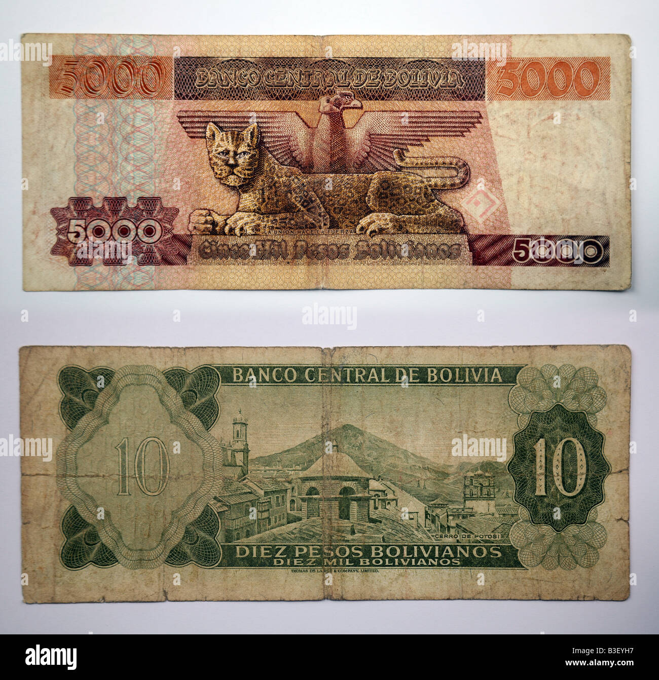10 bolivianos bank note hi-res stock photography and images - Alamy