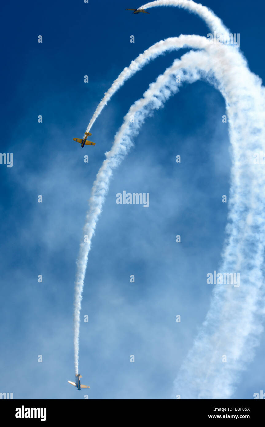 Aerobatics at Air Show Stock Photo - Alamy