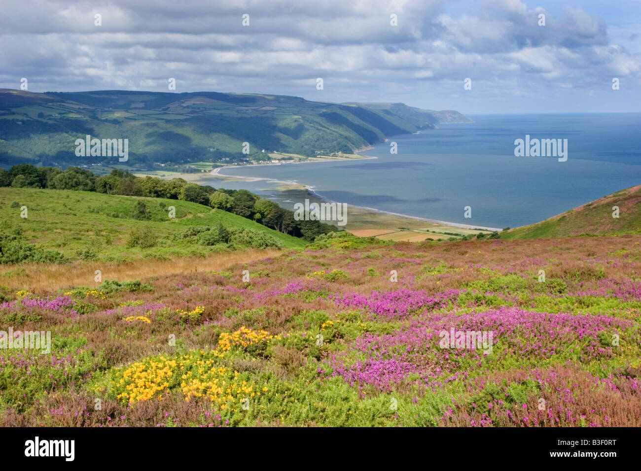 Porlock bossington hill exmoor somerset viewpoint hi-res stock ...