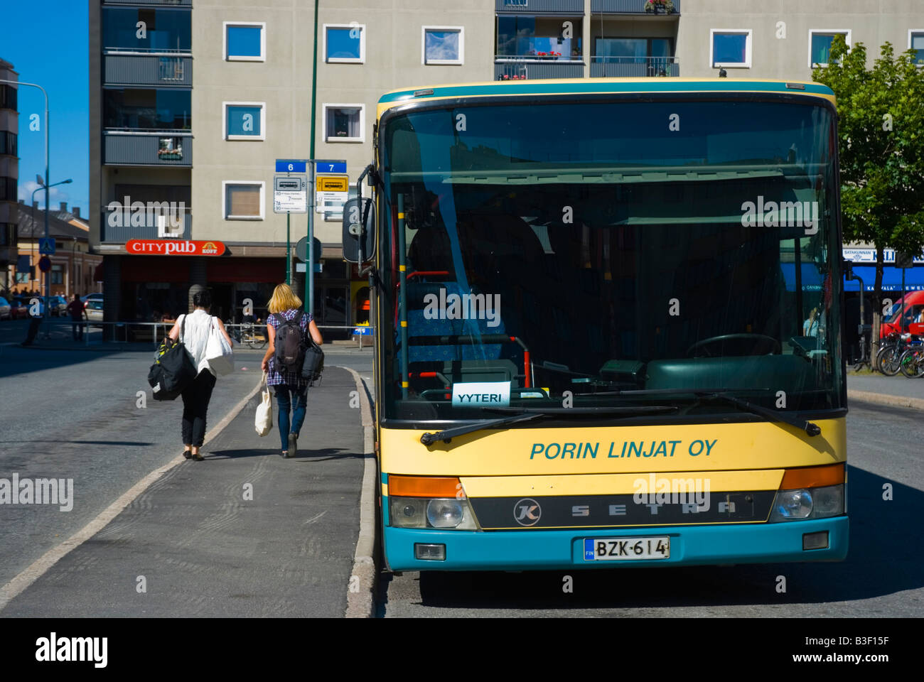 Local bus station in Pori Finland Europe Stock Photo - Alamy