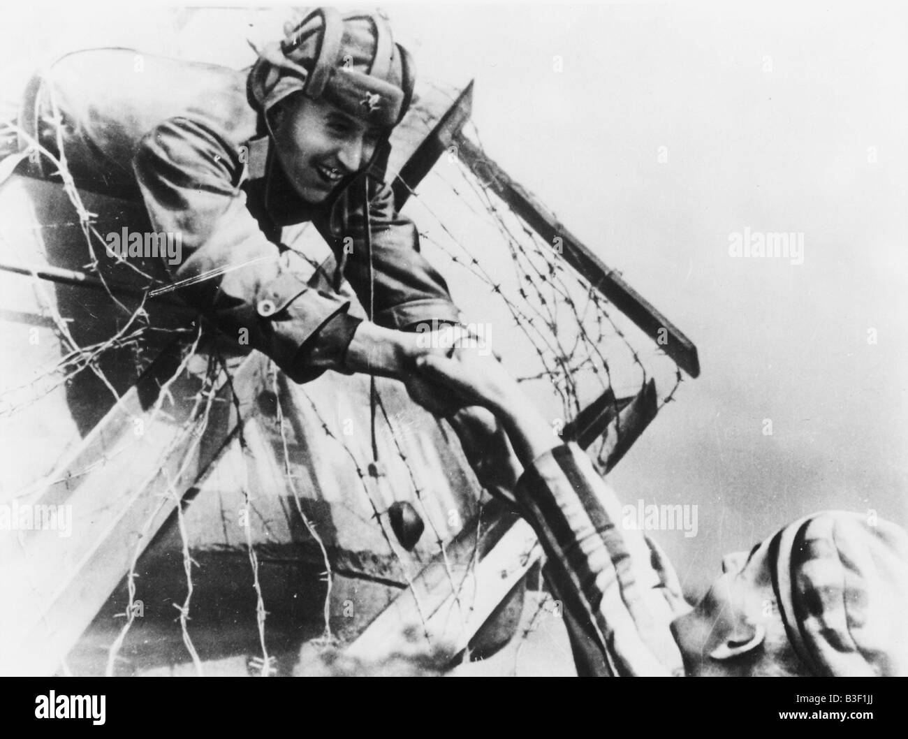 Soviet tank soldier and prisoner 1945 Stock Photo - Alamy