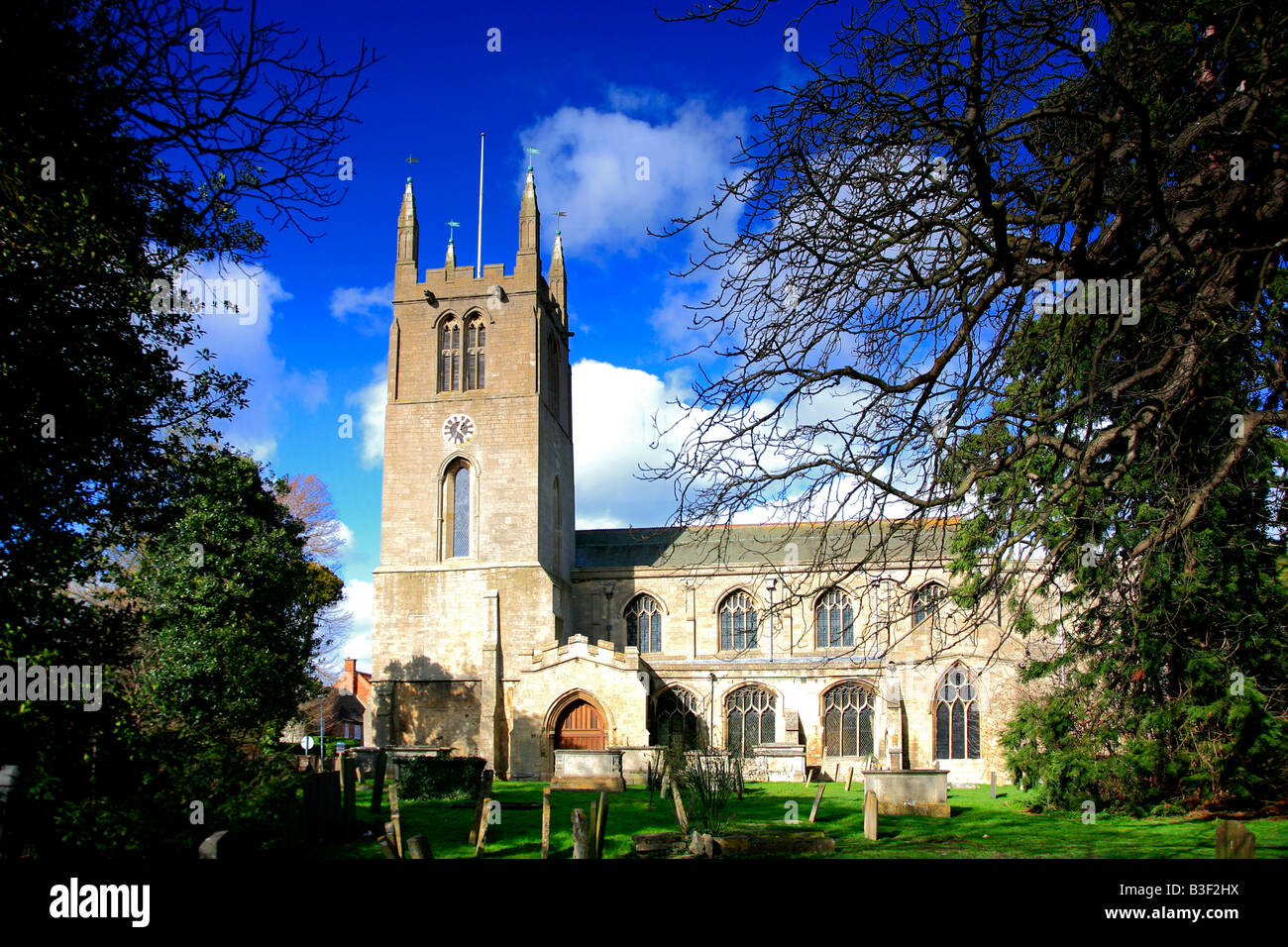 The Abbey church Bourne Town Lincolnshire England UK Stock Photo - Alamy