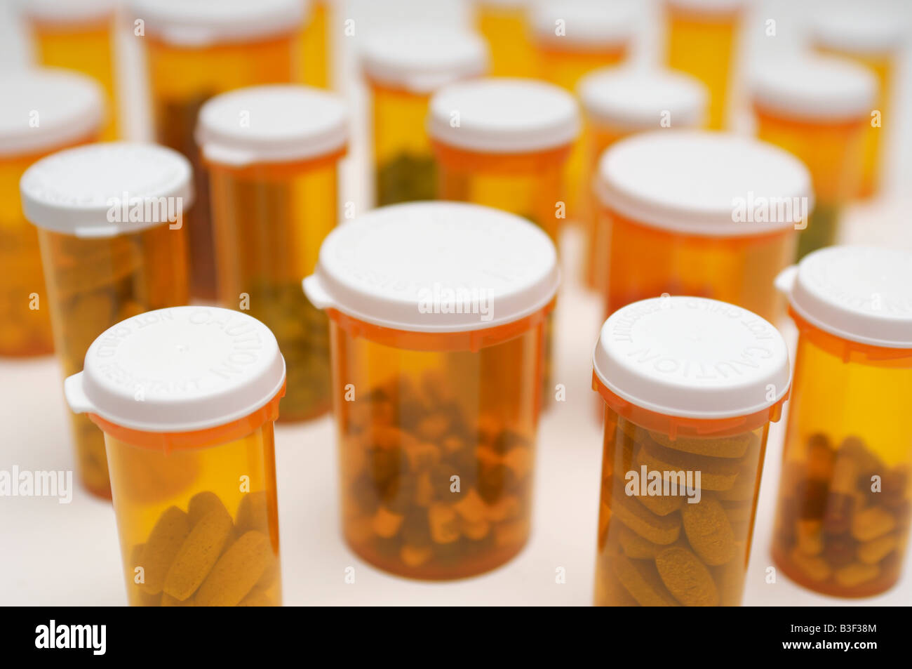 Bottles of pills, close-up Stock Photo - Alamy