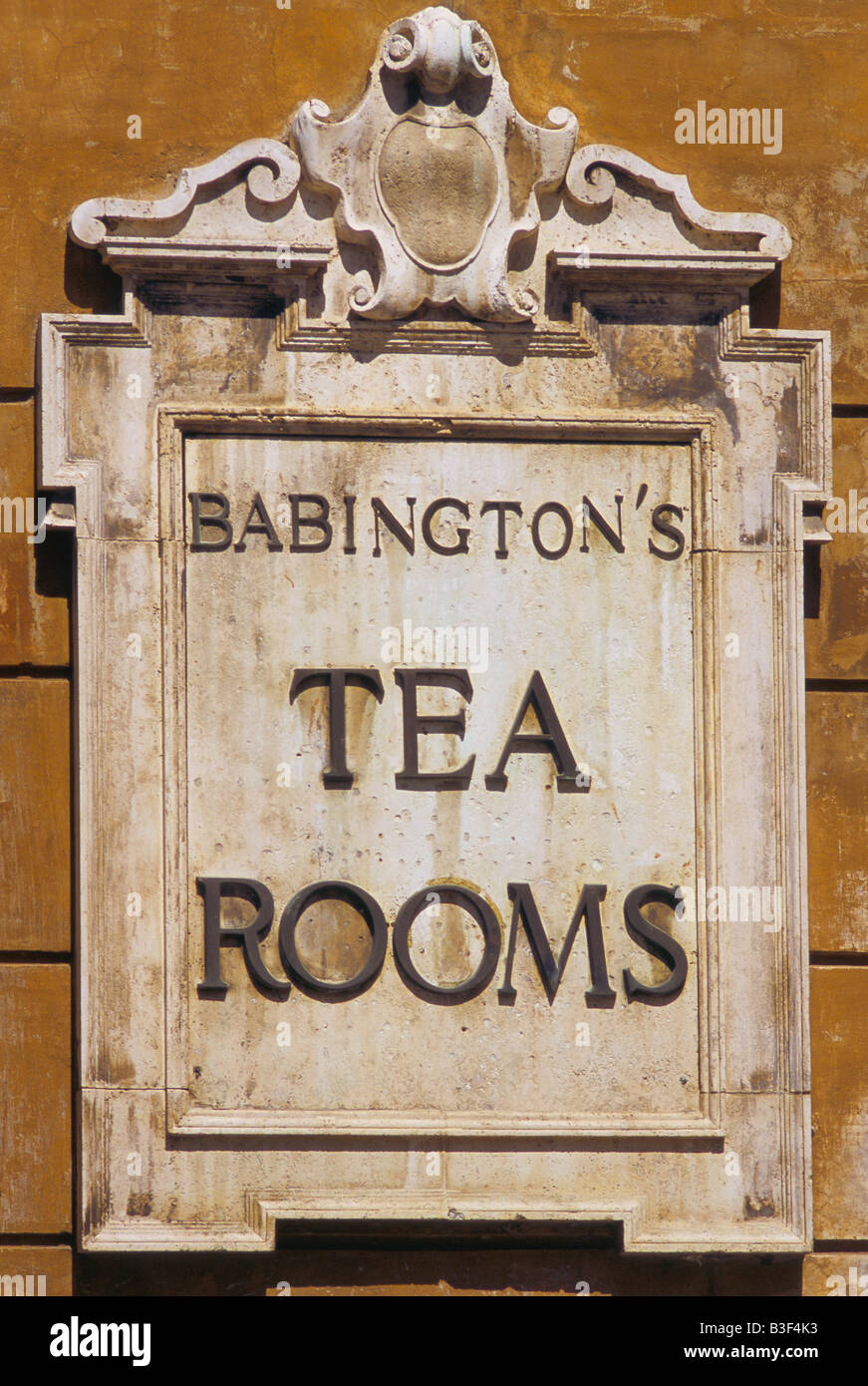 Plaque outside Babington's Tea room Piazza di Spagna, Rome Italy ...