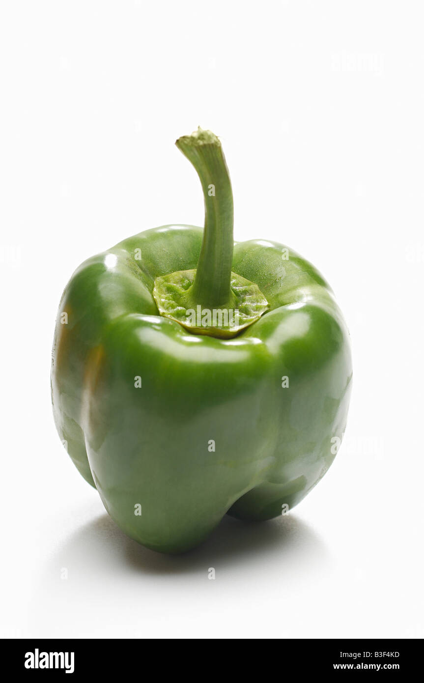 Green bell pepper, close-up Stock Photo - Alamy