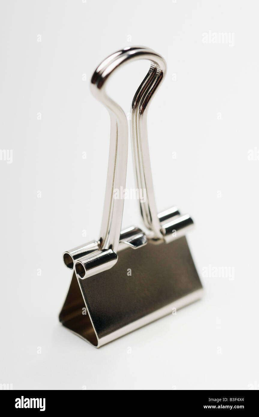 Binder clip on white background Stock Photo - Alamy