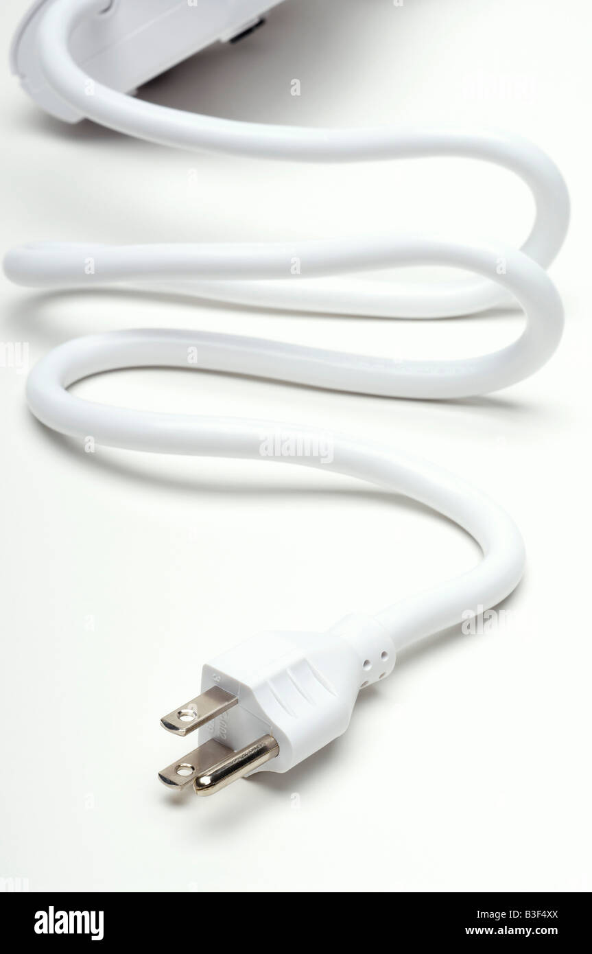 White power cord Stock Photo - Alamy
