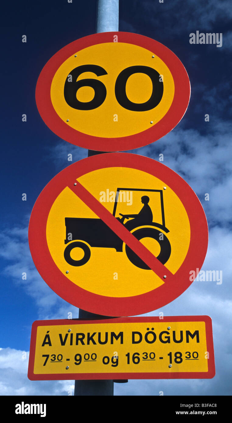 Icelandic traffic signs hi-res stock photography and images - Alamy