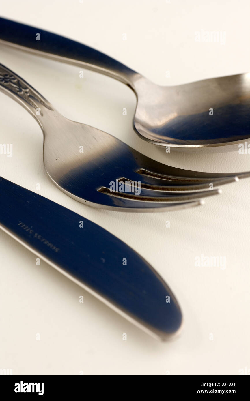 Silver cutlery fork isolated hi-res stock photography and images - Alamy