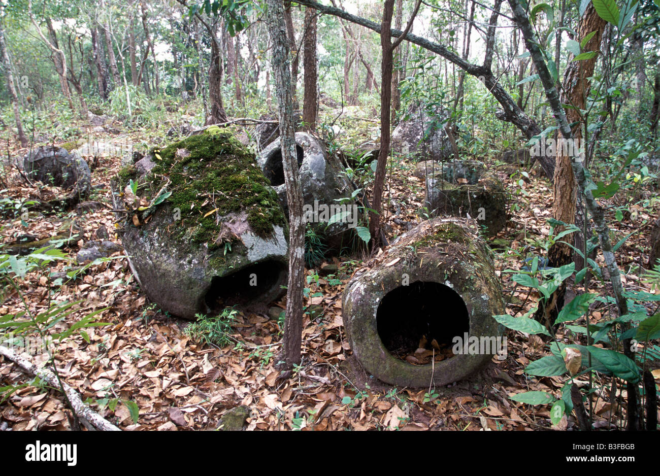 Prehistoric jars at the Ban Phakeo, the largest jar field discovered at ...
