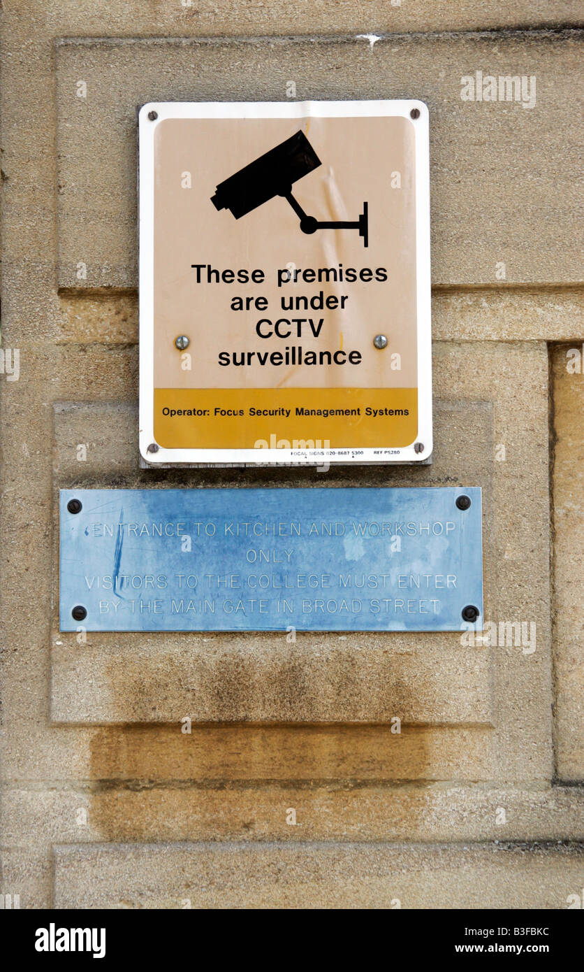 cctv warning sign Stock Photo - Alamy