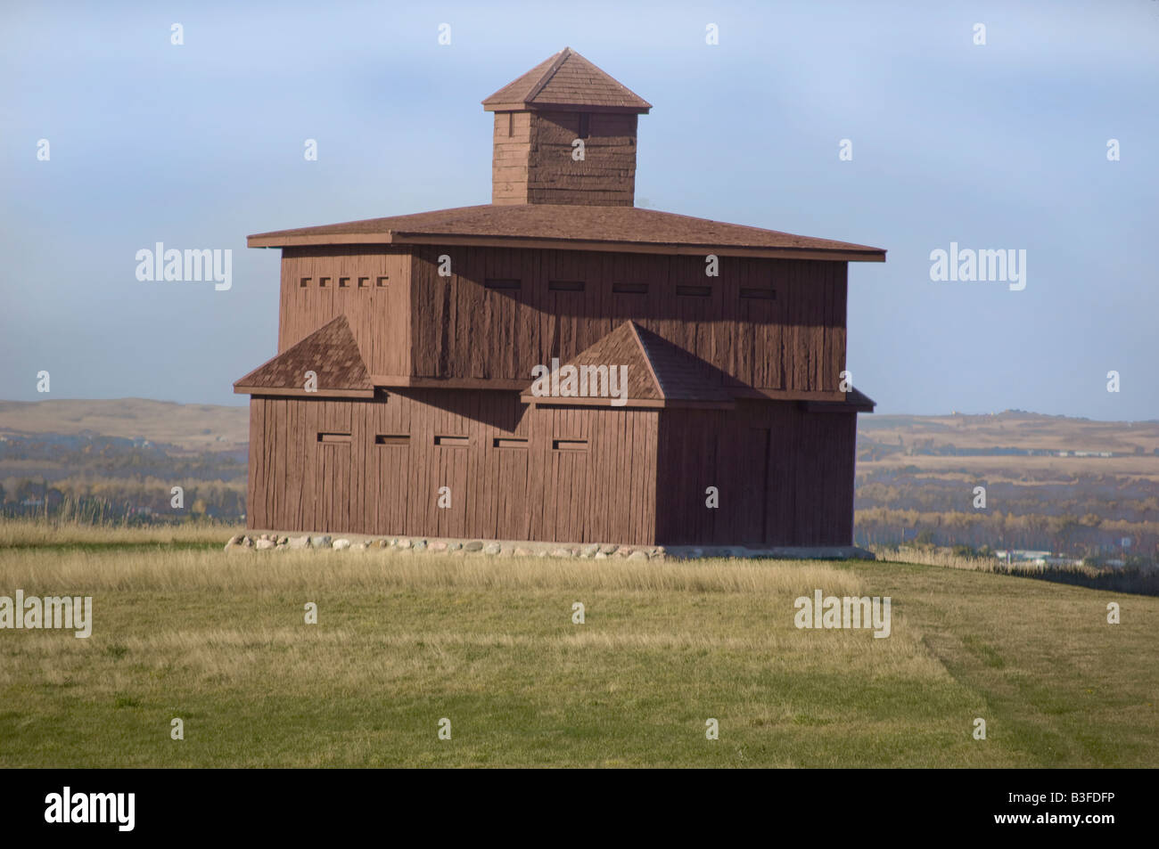 The Blockhouse at Fort Abraham Lincoln State Park near Mandan, North ...