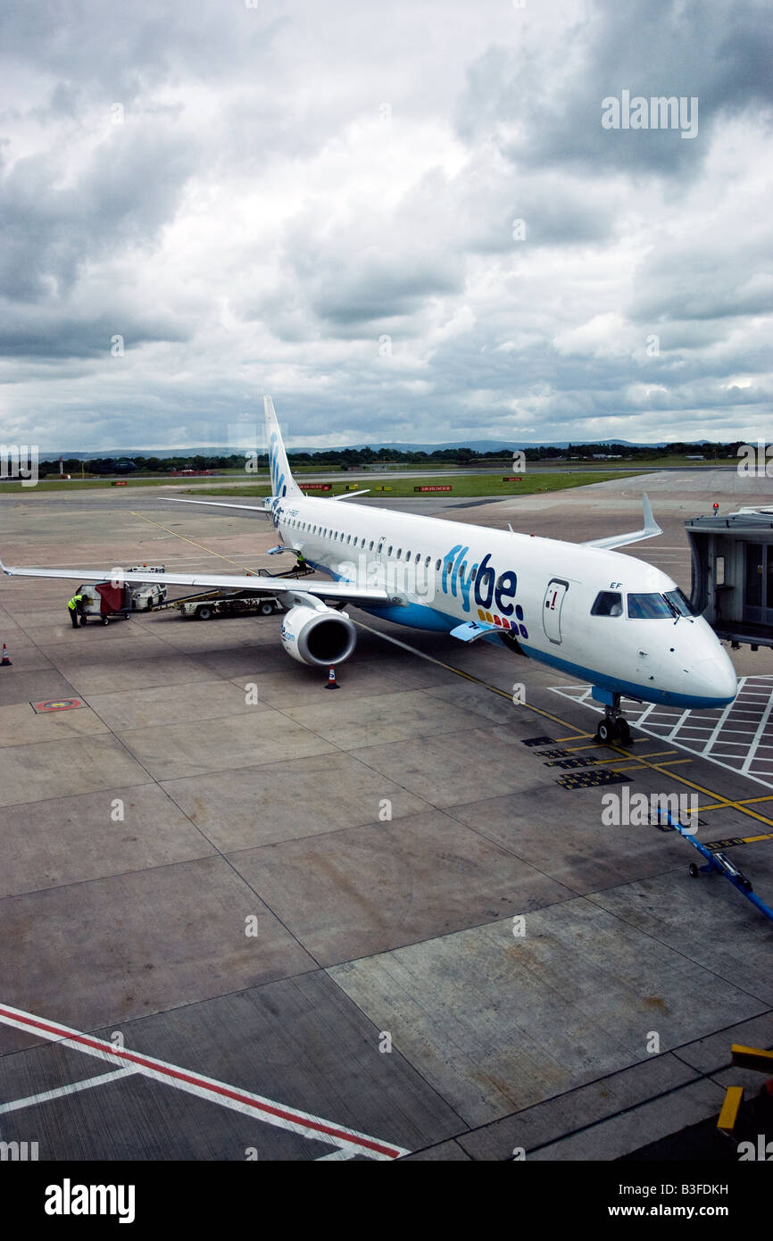 Fly Be flybe at Manchester Airport Stock Photo - Alamy