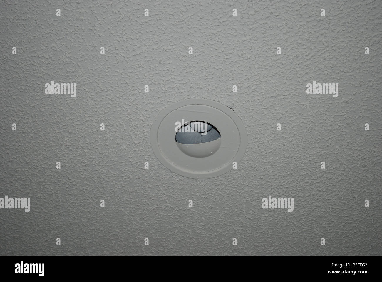 recessed light fixture in textured ceiling Stock Photo - Alamy