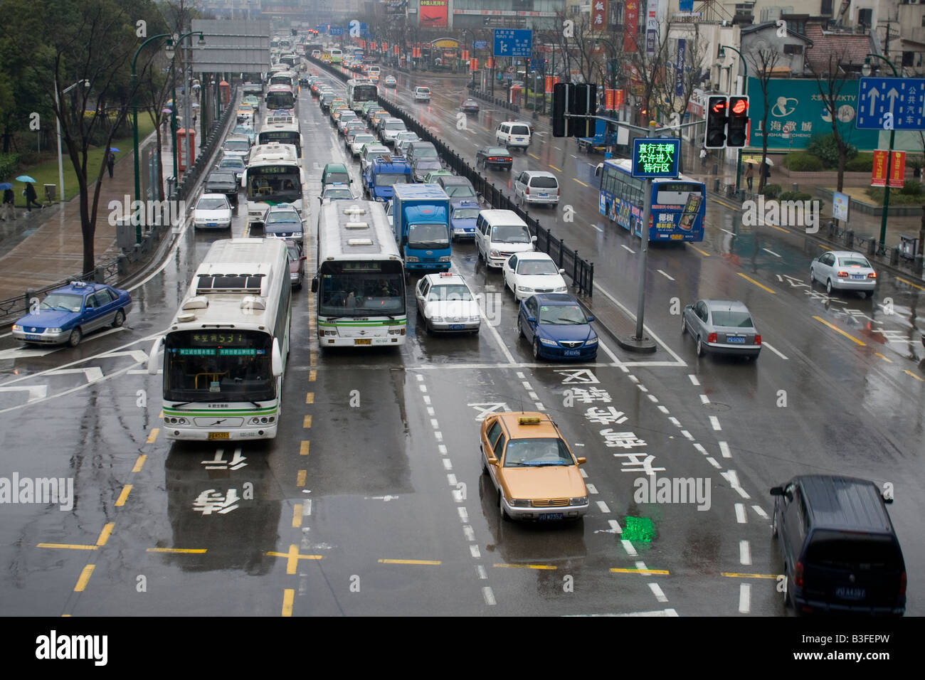 Traffic Shanghai China Stock Photo - Alamy