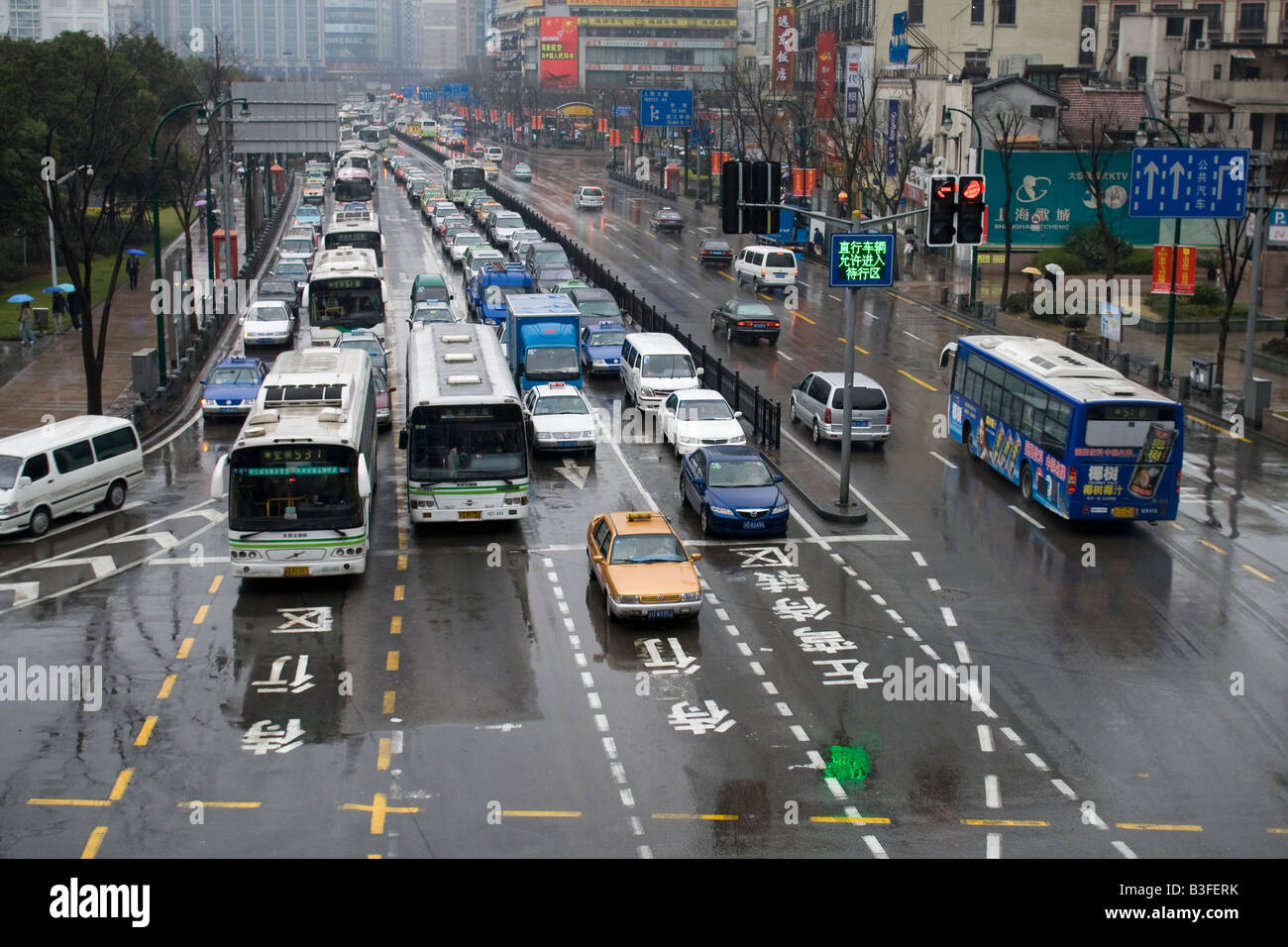 Traffic Shanghai China Stock Photo - Alamy