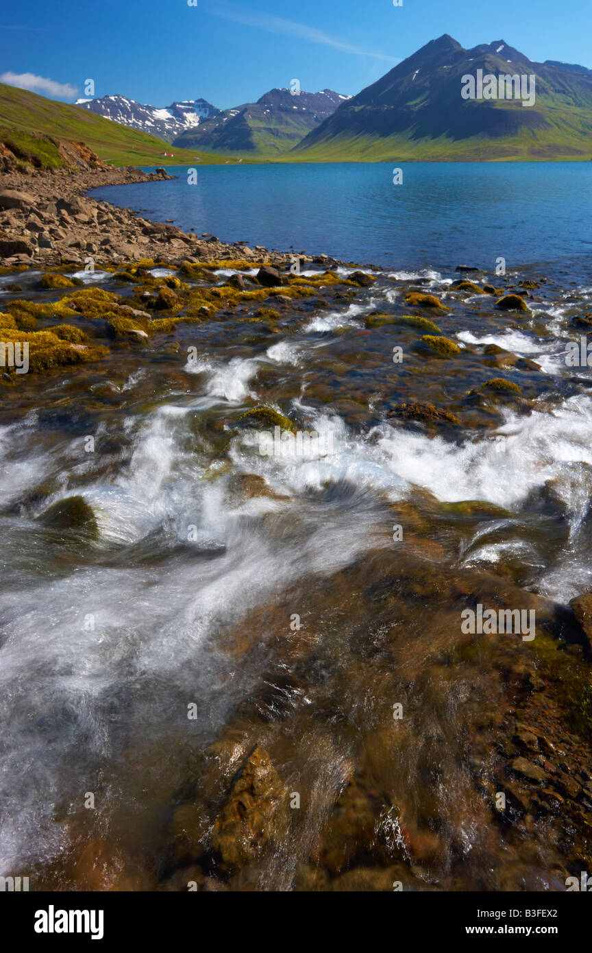 Icelandic scenery near Knappsstadir in the Trollaskagi Peninsula Stock ...
