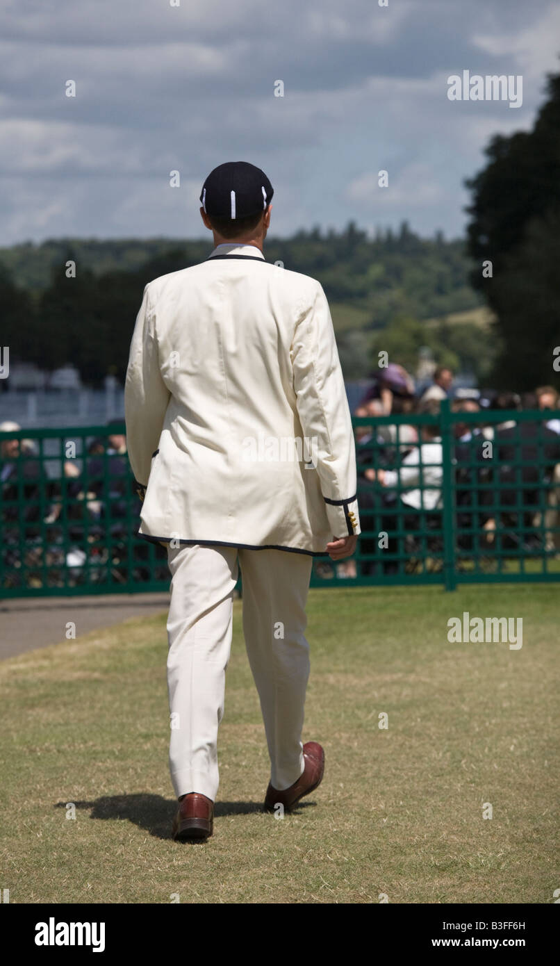 Blazered member of the London Rowing Club at the 2008 Henley Royal ...