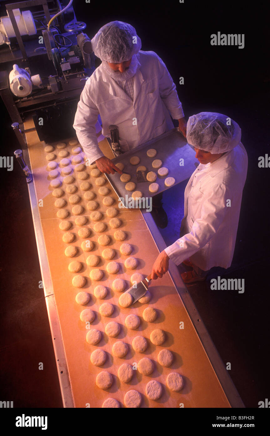 Biscuit assembly line Stock Photo - Alamy