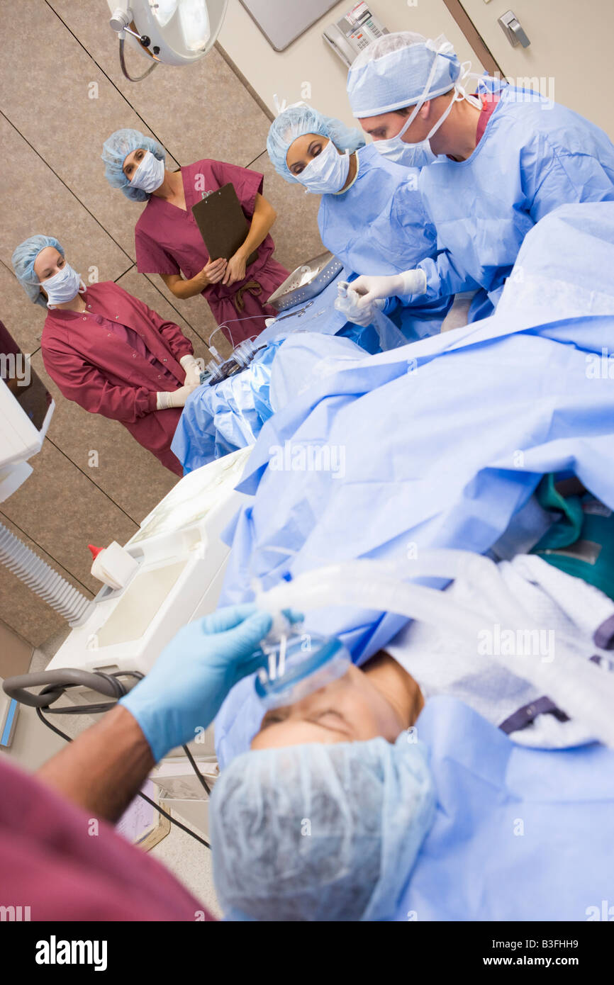 Patient undergoing egg retrieval procedure Stock Photo - Alamy