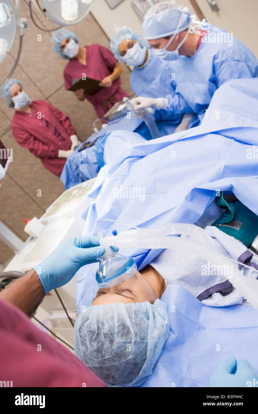 Patient undergoing egg retrieval procedure Stock Photo - Alamy