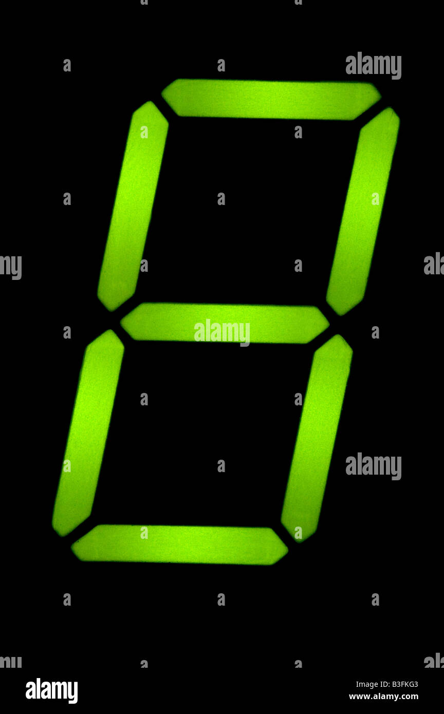 object on black crystal number eight Stock Photo - Alamy