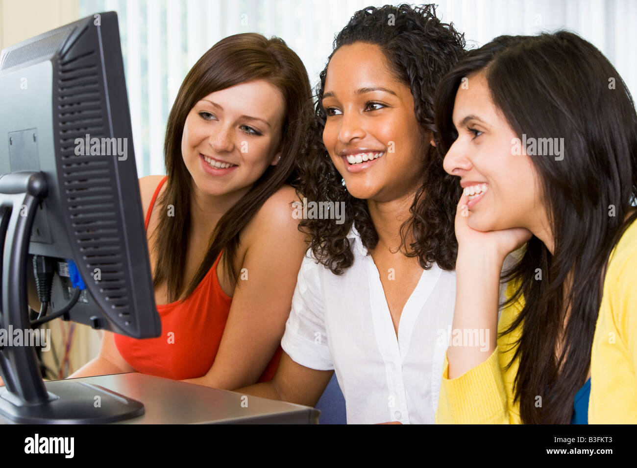 Staring At A Computer Laughing