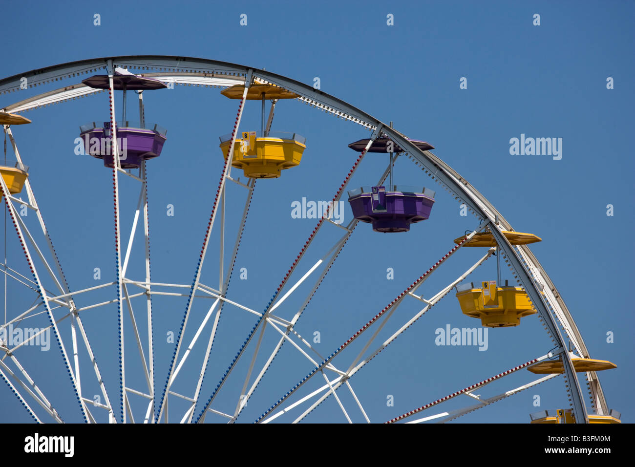 Carousel Wheel Santa Monica Beach LA Stock Photo - Alamy