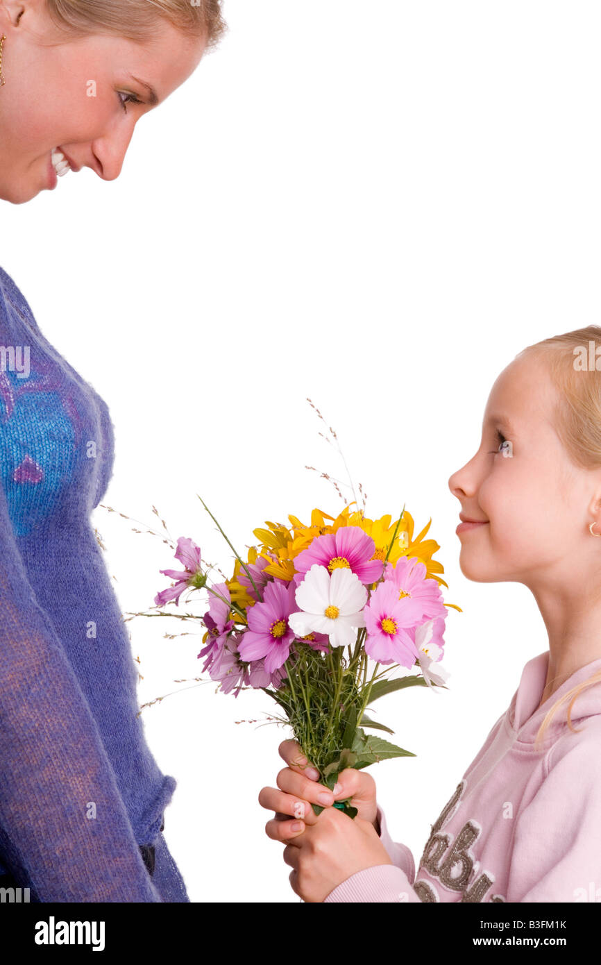 child with flowers Stock Photo - Alamy